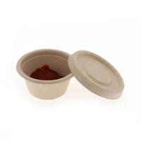 China Compostable Biodegradable Sugarcane Bagasse Cup Cold Drink Paper Tea Cup With Lid for sale