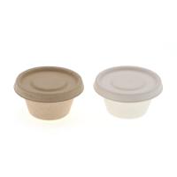 China Compostable Biodegradable Sugarcane Bagasse Cup Cold Drink Paper Tea Cup With Lid for sale