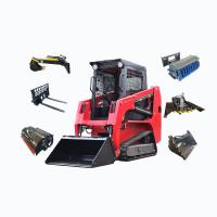 China HENGYOU Mini Skid Steer Loader with Snow Blower Bucket - 0.19-0.55m³ Capacity, 380-1100kg Load, 18.7-74kw Power for sale
