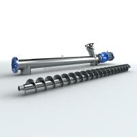China Carbon Steel Horizontal Screw Conveyor 140-390mm Diameter Fire Resistant for Powder Materials for sale