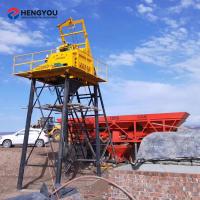 China Portable Concrete Batch Plant 25-120m³/h Capacity with Twin Shaft Mixer and Custom Aggregate Batcher for sale