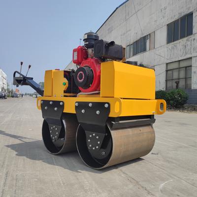 China 1-5 Ton Diesel Road Roller Double Drum Compactor with 35 kN Centrifugal Force and 70 Hz Vibration for sale