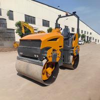 China 1-5 Ton Diesel Road Roller Double Drum Compactor with 35 kN Centrifugal Force and 70 Hz Vibration for sale