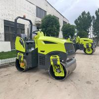 China 1-5 Ton Diesel Road Roller Double Drum Compactor with 35 kN Centrifugal Force and 70 Hz Vibration for sale