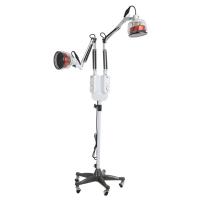 China Floor Standing Far Infrared Medical Heat Lamp 250W Dual Head with 360° Rotation and 2-25μm Spectrum for sale