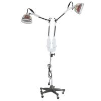 China Infrared Rehabilitation Physiotherapy Lamp with Floor Stand - 250W Dual Head, 360° Rotation for Elderly Care for sale