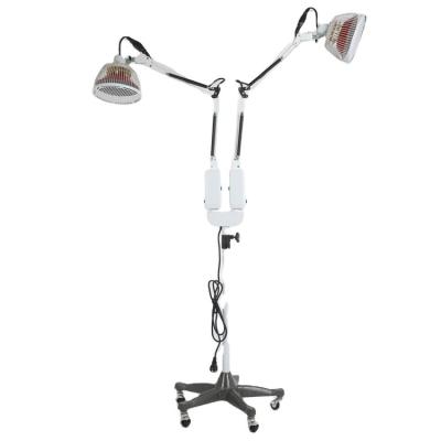 China Infrared Rehabilitation Physiotherapy Lamp with Floor Stand - 250W Dual Head, 360° Rotation for Elderly Care for sale