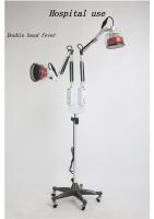 China Medical Physiotherapy Red Heat Lamp TDP 250W Floor Type Dual Head Iron Stand for sale