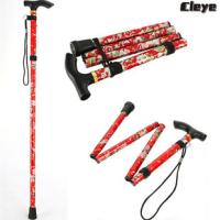 China Medical Rehabilitation Walking Stick Foldable Aluminum Alloy 110-122cm Adjustable with 110kg Capacity for sale
