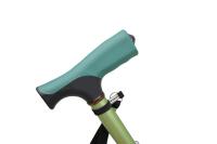China Hearty Expression Wooden Handle Folding Walking Stick 110-122cm Adjustable Height 110kg Capacity Aluminum Alloy for sale