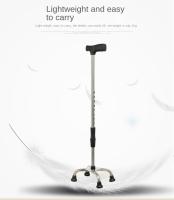China Hearty Expression Single Leg Walking Stick - 67-86cm Adjustable Height, 100kg Capacity, Non-Slip Rubber Handle for sale