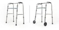 China Indoor Four Wheel Rollator Walker HE-MWR01V1 - Aluminum Alloy Rehabilitation Equipment with Adjustable Height and Folding Design for sale