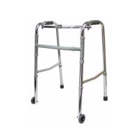 China Indoor Four Wheel Rollator Walker HE-MWR01V1 - Aluminum Alloy Rehabilitation Equipment with Adjustable Height and Folding Design for sale