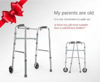 China Heavy Duty Adjustable Four Wheel Rollator Walker HE-MWR01V1 with Aluminum Alloy Frame and Foldable Design for sale