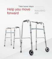 China Heavy Duty Adjustable Four Wheel Rollator Walker HE-MWR01V1 with Aluminum Alloy Frame and Foldable Design for sale