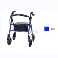 China Outdoor 4-Wheel Rollator Walker with 130kg Capacity - 80x45x30cm Iron Frame Mobility Aid for sale
