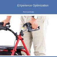 China Outdoor 4-Wheel Rollator Walker with 130kg Capacity - 80x45x30cm Iron Frame Mobility Aid for sale