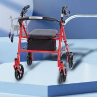 China Foldable Collapsible Elder Walker Wheel Frame 80x45x30cm with 130kg Capacity for Medical Rehabilitation for sale