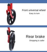 China Foldable Collapsible Elder Walker Wheel Frame 80x45x30cm with 130kg Capacity for Medical Rehabilitation for sale