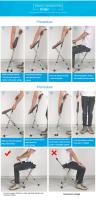 China Hearty Expression Folding Walking Stick Chair with 100kg Capacity and 88-101cm Adjustable Height - Dark Coffee for sale