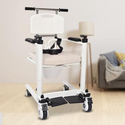 China Electric Lift Transfer Chair with 8-Position Height Adjustment and Commode - 75x60x40cm, 21KG for sale