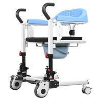 China Light Yellow Hydraulic Transfer Chair with 120kg Capacity & 8-Gear Height Adjustment - Aluminum Alloy Frame for sale