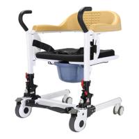 China Electric Patient Transfer Chair Commode with 8-Gear Height Adjustment, 80x56x33cm Aluminum Alloy Frame for sale