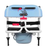 China Electric Patient Transfer Chair Commode with 8-Gear Height Adjustment, 80x56x33cm Aluminum Alloy Frame for sale