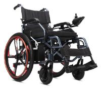 China Foldable Electric Wheelchair 150W Dual Motor 46cm Seat Airline Approved Portable Mobility Chair for sale
