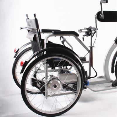 China 250kg Capacity Electric Wheelchair with 350W Brushless Motor and 24-Inch Pneumatic Tires - Portable Folding Design for sale