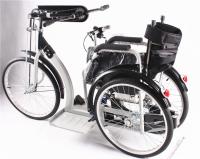 China 150kg Load Capacity Electric Folding Travel Wheelchair Hand Steel Tricycle for Enhanced Mobility for sale