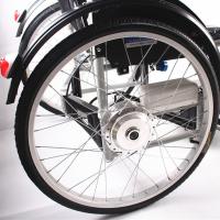 China 36V 350W Foldable Electric Tricycle Wheelchair with Removable Backrest - 250kg Capacity, 24 Inch Wheels for sale