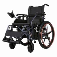 China 24 Inch Big Wheel Electric Wheelchair with 150W Dual Motors, 46cm Seat Width and 18-20km Range for sale