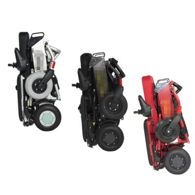 China Smart Remote Control Folding Electric Wheelchair - 100kg Capacity, 30km Range, 6km/h Speed for sale