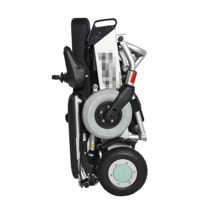 China Manual Folding Electric Wheelchair with 300W Motor, 30km Range & 100kg Capacity for Elderly Mobility for sale