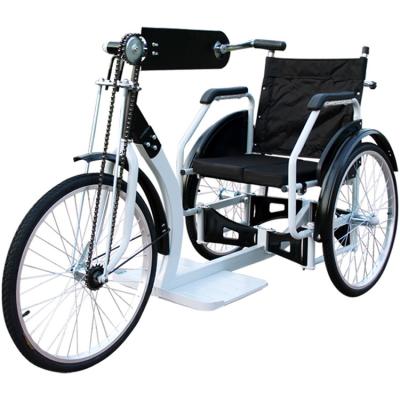 China Hand Cranked Foldable Bariatric Transport Wheelchair - 100kg Capacity, 32kg Lightweight Steel Frame for sale