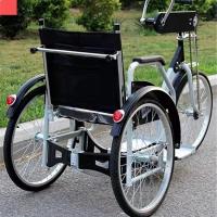China Hand Cranked Foldable Bariatric Transport Wheelchair - 100kg Capacity, 32kg Lightweight Steel Frame for sale