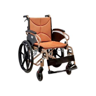China Folding Manual Wheelchair 100kg Capacity with 24