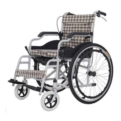 China Manual Folding Portable Wheelchair for Disabled Elderly 450mm Seat Width 100kg Capacity for sale