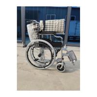 China Manual Folding Portable Wheelchair for Disabled Elderly 450mm Seat Width 100kg Capacity for sale