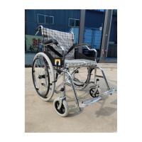 China Manual Folding Portable Wheelchair for Disabled Elderly 450mm Seat Width 100kg Capacity for sale