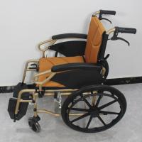 China Folding Portable Hand Push Wheelchair for Elderly 100kg Capacity 20 Inch Rear Wheel for sale