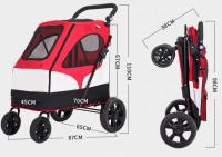 China Super Space Luxury Dog Stroller with Frame Guard Double Decker Design - 2-Level Pet Carrier with Durable Construction for sale