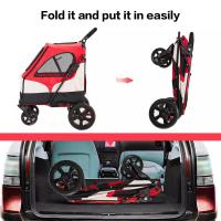 China Super Space Luxury Dog Stroller with Frame Guard Double Decker Design - 2-Level Pet Carrier with Durable Construction for sale