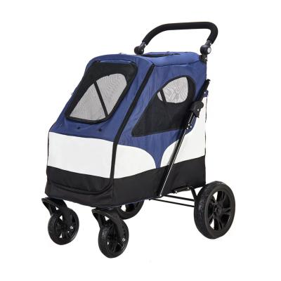 China Small Foldable Dog Stroller Prams Red Wheelchair Type Medium Size 45-60 lbs Capacity Durable Construction for sale