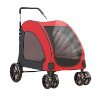 China Heavy Duty Pet Stroller for Small Dogs - 30kg & 110kg Capacity, 80cm×64cm×64cm Foldable Design for sale
