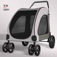 China Heavy-Duty Trolley Carriage Dog Carrier Stroller Cart for Pets Up to 55kg - 80x64x64cm Foldable Design for sale