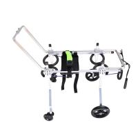 China One Hand Pet Wheelchair Fold Up Stroller for Dogs 5-55cm Height Adjustable 0-50kg Capacity Mobility Scooter for sale