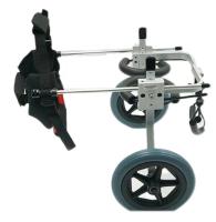 China Aluminum Adjustable Dog Wheelchair for Disabled Pets Rehabilitation Training 6 Sizes 1.5-40kg for sale