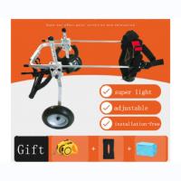 China Aluminum Adjustable Dog Wheelchair for Disabled Pets Rehabilitation Training 6 Sizes 1.5-40kg for sale